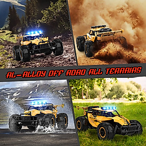 Bluejay Remote Control Car - 2.4GHz High Speed 33KM/H RC Cars Toys, 1:12 Monster RC Truck Off Road Hobby Toys with LED Headlight and Rechargeable Battery Gifts for Adults Boys 8-12 Kids