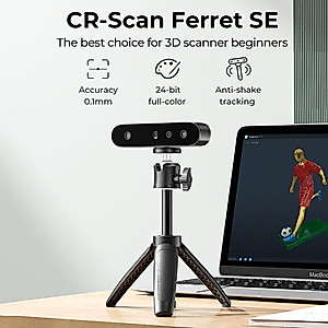 CR-Scan Ferret SE Scanner Portable and Handheld 30fps Scaning Speed 0.1mm Accuracy ASIC Chipset Dual Mode Scanning with 30fps Scan Speed Dual Mode Scanning Support Full Color Scan for
