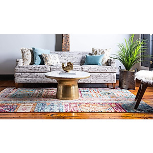 Rugs.com El Paso Collection Rug – 4' x 6' Multi Medium Rug Perfect for Living Rooms, Large Dining Rooms, Open Floorplans