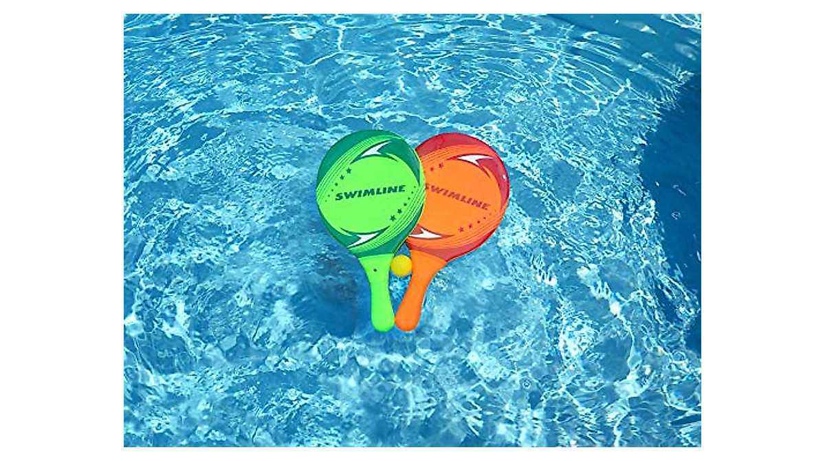Swimline Neoprene Pool Paddle Set - Fun for All Ages in Green & Red