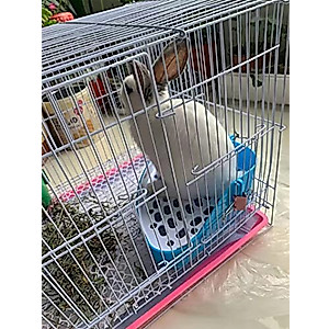 Lucky Interests 2 pcs Triangle Rabbit Litter Tray, Guinea Pig Training Corner Small Animal Toilet Potty Chinchilla Potty Box with Mini Broom & Dustpan, Disposable Cage Liner for Hamster Ferret Bunny