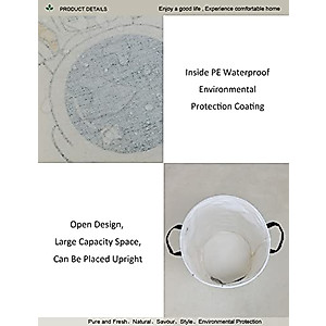 ONOEV Round Fabric Storage Bin,Decorative Basket,Organizer Basket with Handles,for Clothes Storage,books and sundries (Star astronaut), 19.7inch(H) x 15.7inch(D)