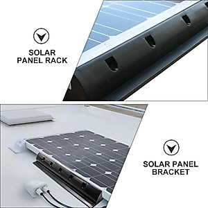 Cabilock 2pcs Solar Panel Side Mounting Brackets Marine Caravan Motorhome RV Solar Panel Side Mount Brackets Solar Panel Roof Installation Clamps Black