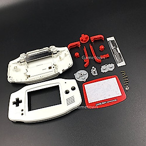 New Customized Version Full Housing Shell Case Cover Pack for Nintendo Gameboy Advance GBA Repair Part White&Red.