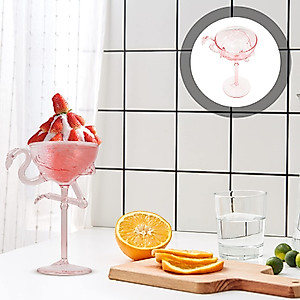 Margarita Glasses Glass Drinking Glasses Flamingo Filter Red Wine Decanter Cup Mugs Goblet Cocktail Drinking Sipper Stemware With Built-in For Champagne Whiskey Containers Pink