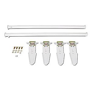 Adjustable Van Roof Ladder Rack Carrier 2 Cross Bars for Chevy Dodge Ford GMC Express 47''-77'' 500lbs