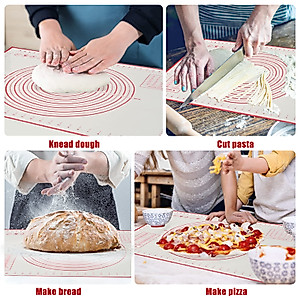 Large Silicone Baking Mat, 16" x 24" Pastry Mat Baking Mats Silicone for Rolling Out Dough Non Slip, Dough Mat Pie Crust Rolling Mat Fondant Mat Oven Liner with Measurement
