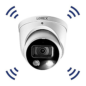 Lorex 4K Ultra HD Smart Deterrence Indoor/Outdoor IP Metal Dome Security Add-On Camera with Smart Motion Detection Plus | Two-Way Talk Audio (Requires Recorder)
