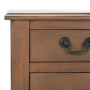 SAFAVIEH Home Collection Athena Brown 3-Drawer Console Table