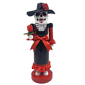 Santa's Workshop 14" Lady Day of The Dead Nutcracker, Red