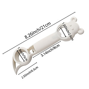 4 in 1 Beer Bottle Opener, 2 Pcs Multifunction Jar Opener，Multi Kitchen Tool for Jelly Jars, Wine, Beer and other, Bottle Opener for Children, Elderly