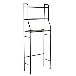 Volowoo 3-Tier Toilet Bathroom Rack,Toilet Storage Rack, Over-The-Toilet Bathroom Spacesaver - Steel and Easy to Assemble (Black)