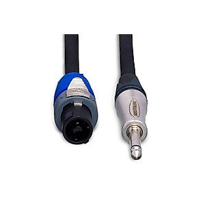 Hosa SKT-203Q Edge Speaker Cable, Neutrik speakON to 1/4 in TS, Black, 3 ft