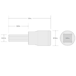 TEKTON 3/8 Inch Drive x 5/16 Inch Hex Bit Socket | SHB12208