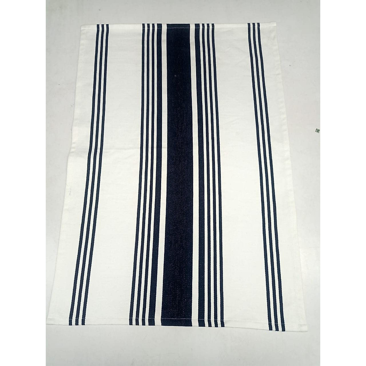 Black White Set of 4 Kitchen Dish Towels 20X30 Inch Extra Large Size Highly Absorbent 100% Cotton Hand Towel with Mitered Corners Modern Stripes For Bar & Tea And Household Use With Hanging Loop