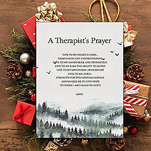 Therapist Wall Art a Therapist's Prayer Give to My Heart Canvas Print Inspirational Framed Artwork Painting for Home Office Wall & Tabletop Decor