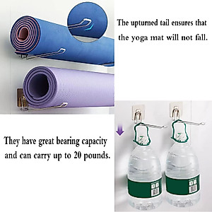 Locci Yoga Mat Holder, Yoga Mat Holder Wall Mount, Home Gym Storage 6 PCS Wall Rack Organizer (Rainbow)