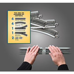 Bachmann Trains SnapFit EZ TRACK LAYOUT EXPANDER SET NICKEL SILVER Rail With Grey Roadbed HO Scale, Medium