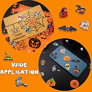Halloween Buttons for Crafts - 200 Pcs Halloween Pumpkin Skull Witch Bat Shaped Wooden Fall Buttons for Crafts Sewing Clothes Accessories Scrapbooking DIY Halloween Decorative Embellishments 1 in