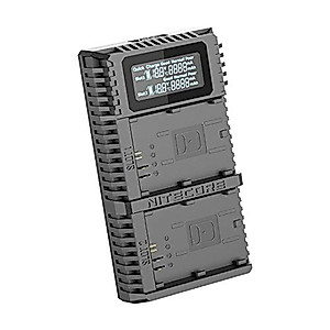 NITECORE UCN2 Pro Dual-Slot Fast Digital USB Charger Compatible with Canon LP-E6N Camera Batteries for Canon EOS 80D & EOS 7D Mark II