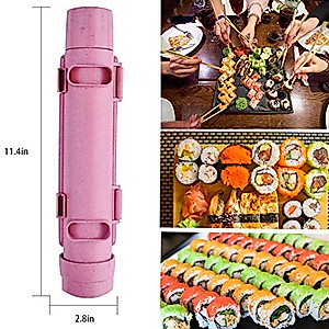 Sushi Roller Kit Sushi Bazooka Making Set Durable Camp Chef Rice Maker Machine Mold Sushi Rolling Maker Starter Set for Easy Sushi Cooking Rolls Best kitchen Sushi Tube Tool