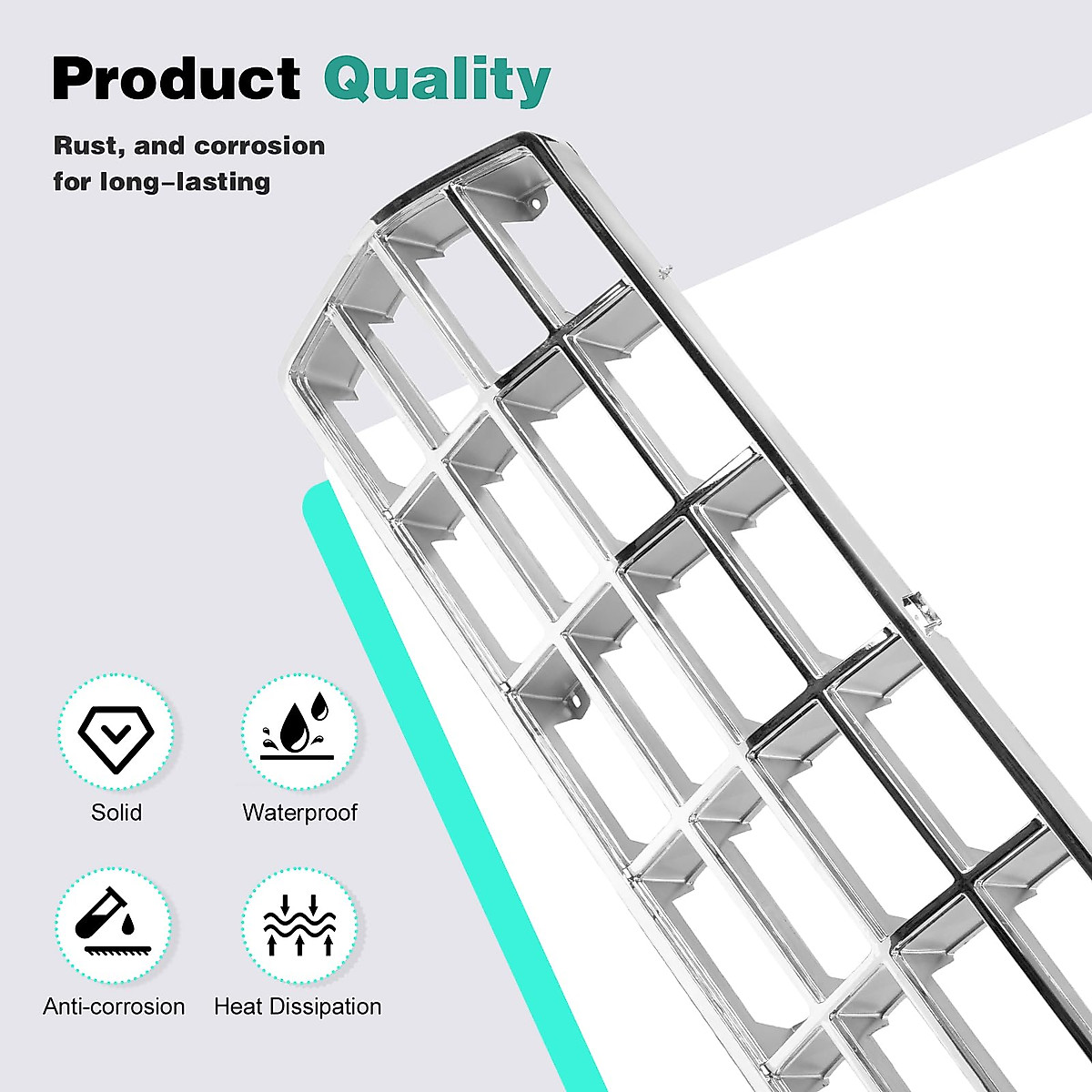 CarPartsDepot Front Chrome Frame Grille Assembly Grill Compatible With Ford F-100/ F-250/ F-350 /Bronco 1978 1979 FO1200111 D8TZ8150C