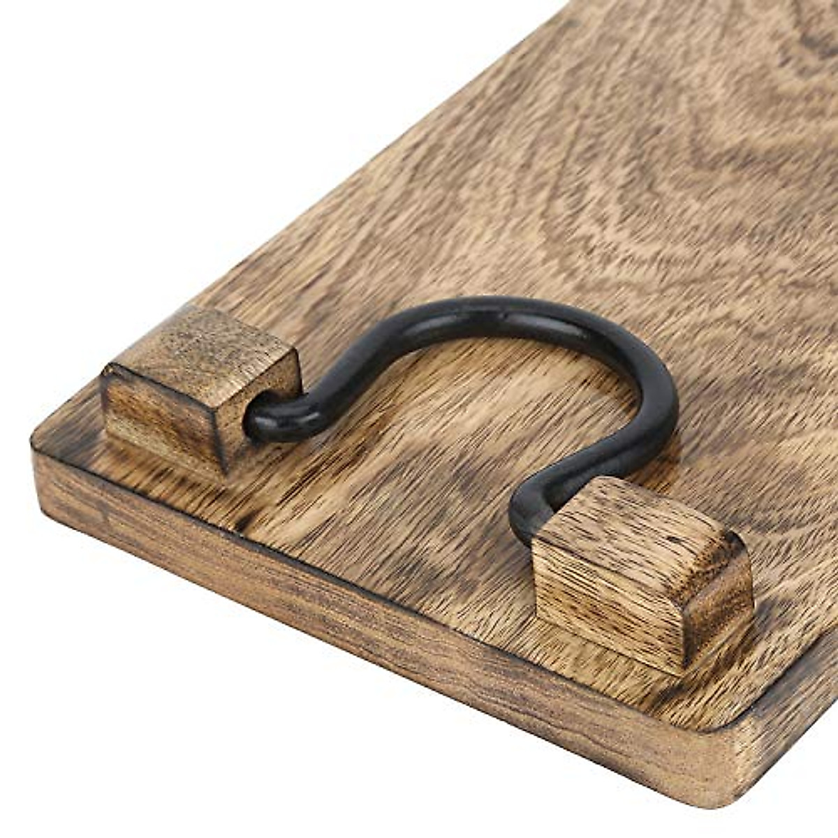 Wood party serving platter cheese board tray wine crackers meat 20 inch by 8 inch