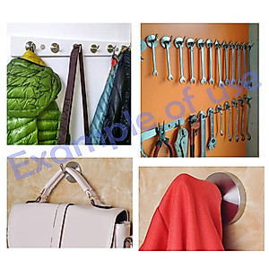 NELXULAS Brushed Stainless Steel Single Heavy Duty Long coat hook robe hanger Wall Mount Hook, Fit for kitchen,Bedroom,Living room, Bathroom,closets and Garage Storage (7-2/3", 2 PCS)