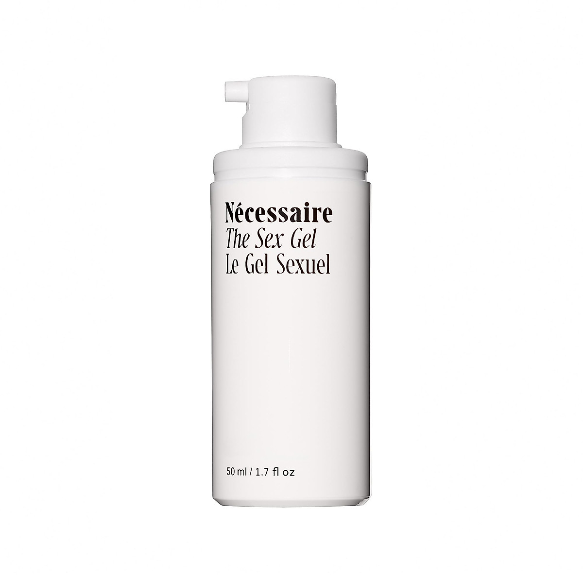 Nécessaire The Sex Gel. Water-Based Personal Lubricant. Hyaluronic Acid + Lactic Acid. No Fragrance Added. Non-Staining. Safe for Toys + Condoms. 50 ml / 1.7 fl oz.