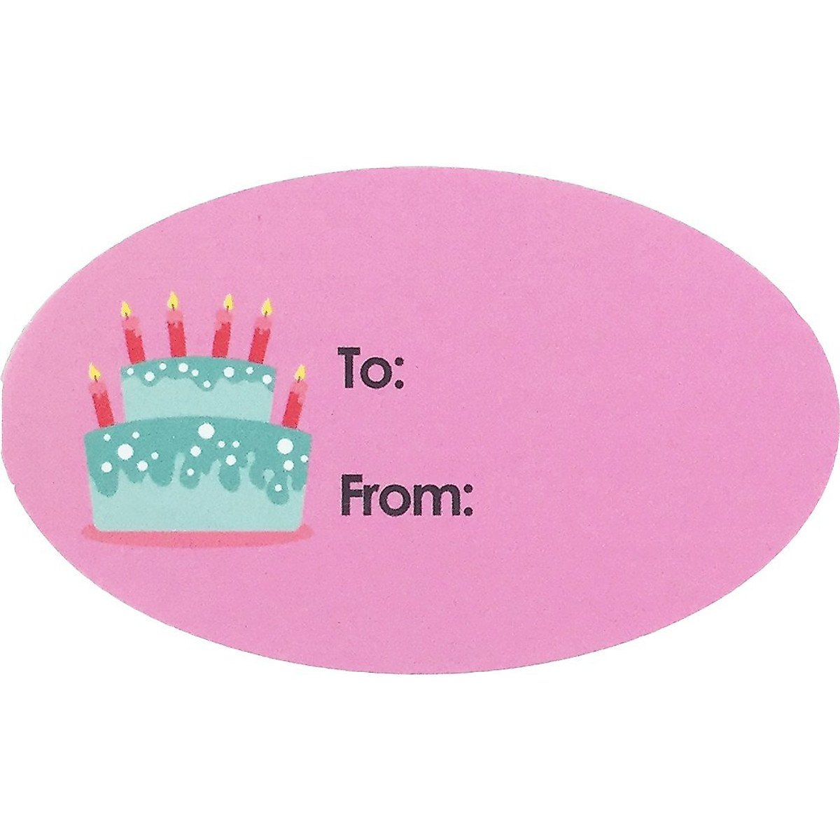 Birthday Gift Tag Stickers 1 1/2 x 2 1/2 Inch 100 Adhesive Labels