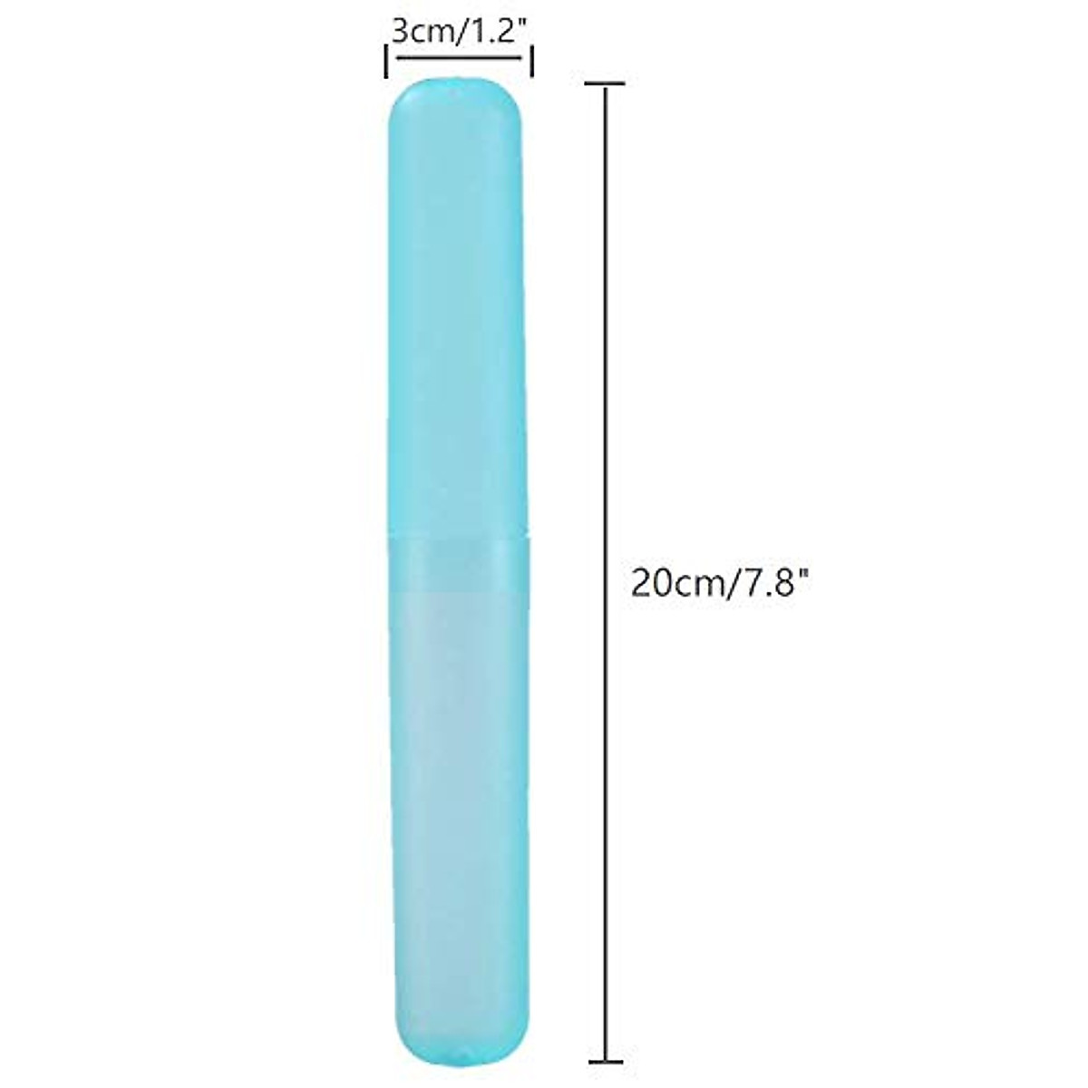 LASSUM 4 Pcs Colorful Plastic Toothbrush Case Portable Toothbrush Case Holder for Daily and Travel Use