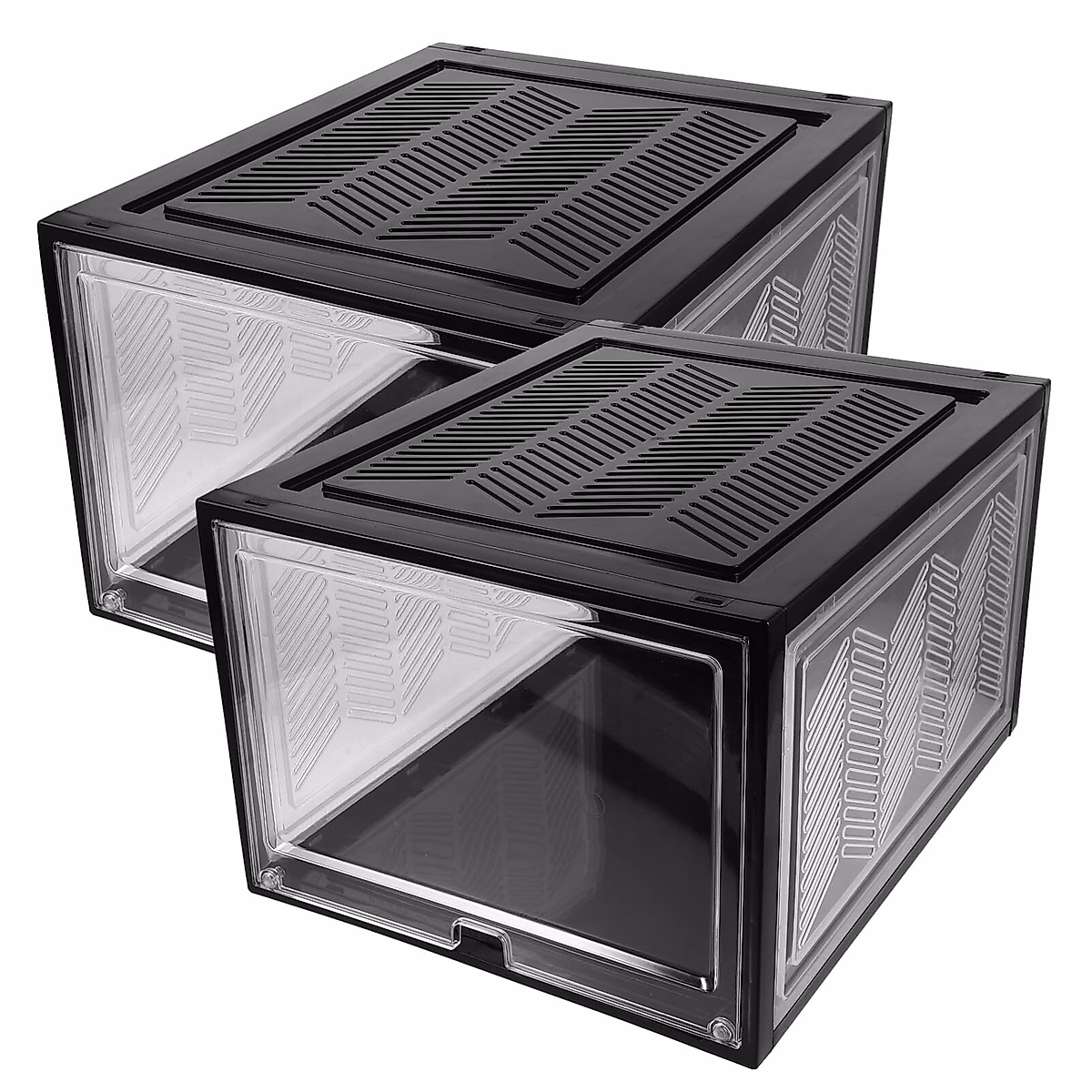 Alipis 2pcs Boxes Foldable Shoe Box Shoe Storage Case Shoe Storage Boxes Shoe Rack for Closet Shoes Boxes Shoe Rack Organizer Sneaker Storage Organizer for Cabinets Shoe Boxes for Home