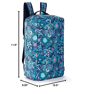 Sakroots Women's Go Travel Backpack in Eco-Twill, Royal Blue Seascape, One Size