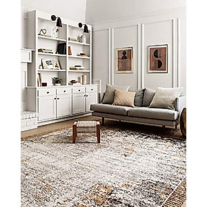 Loloi II Alchemy Collection ALC-02 Granite/Gold, Contemporary 7'-11" x 10'-6" Area Rug