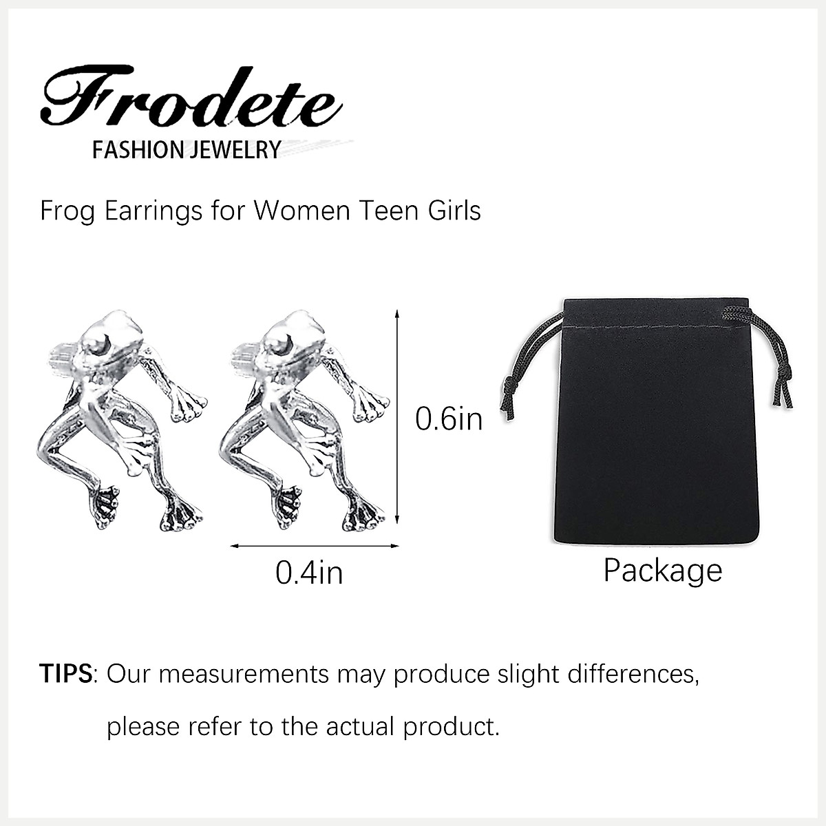 Silver Frog Earrings for Women Vintage Frogs Shaped Stud Earrings Cute Animal Earrings Frog Jewelry for Birthday Christmas