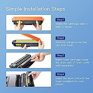 GPC Image Compatible Toner Cartridge Replacement for Brother TN221 TN225 Compatible with MFC-9130CW MFC-9340CDW MFC-9330CDW HL-3170CDW HL-3140CW Printer Tray (2 Black,1 Cyan,1 Magenta,1 Yellow)
