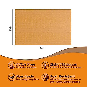 UBeesize 2 Pack Large Copper Oven Liners for Bottom of Oven BPA and PFOA Free，16"x24" Thick Heavy Duty Non Stick Teflon Oven Mats for Electric, Gas, Toaster，Convection, Microwave Ovens and Grills