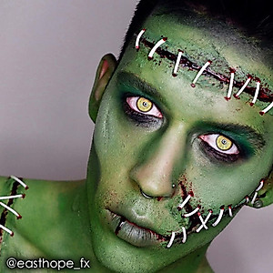 Mehron Makeup Fantasy FX Cream Makeup | Water Based | Halloween | Kelly Green Face Paint & Body Paint For Adults 1 fl oz (30ml) (KELLY GREEN)