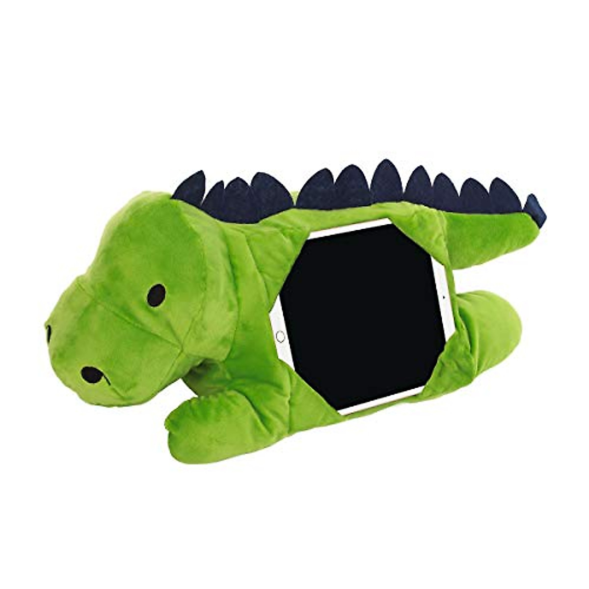 Everything Kids Dinosaur Shaped Super Soft Green and Navy Tablet Holder Pillow