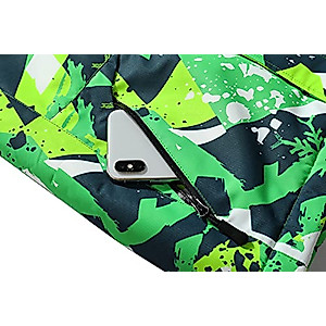 MOERDENG Kid's Ski Jacket Waterproof Winter Coat Boy's and Girl's Fleece Snowboarding Jackets with Detachable Hood