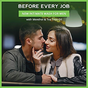 Skin Elements Intimate Wash for Men with Menthol (4.05 fl. oz.) | pH Balanced Foaming Private Part Cleaner | Prevents Itching, Irritation & Bad Odor