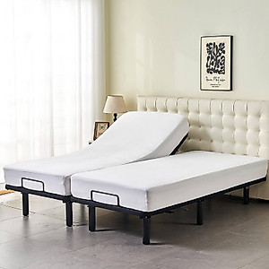 Waterproof Split Queen Mattress Protector for Adjustable Beds 30x80 (2PCs) Soft Cooling Jersey Fitted Matress Cover