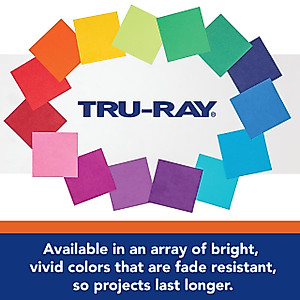 Pacon Tru-Ray Heavyweight Construction Paper, Festive Green, 12" x 18", 50 Sheets