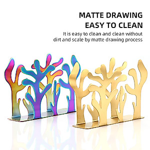 Tissue Paper Napkin Holder Stainless Steel Farmhouse Napkins Holder for Kitchen Dining Table Classic Restaurant Home Tabletop Decor (Tree Style, Rainbow)