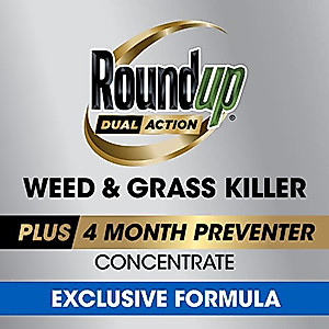 Roundup Dual Action Weed & Grass Killer Plus 4 Month Preventer Concentrate, 32 fl. oz.