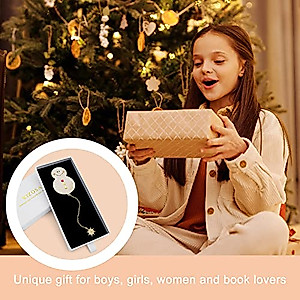 KIZOSA Metal Bookmark-Unique New Year Gifts- Cute Bookmarks for Women Kids Friends Teacher Girls- Book Markers Gifts for Book Lovers -Christmas Valentine Birthday Book Mark Gift