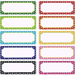 50 Pieces Magnetic Name Tags Dry Erase Labels White Board Nameplates Sticker for School Office Home, 3 x 1.2 Inch, 10 Colors (Cute)