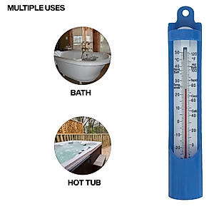 Swimming Pool Thermometer 230mm - Hot Tub Scoop Water Temperature Thermometer Sampling Bath Baby Elderly Kids