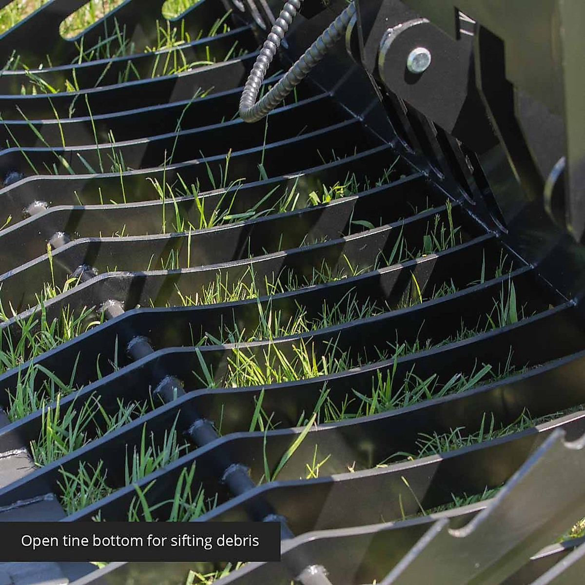 Titan Attachments 72" Skeleton Rock Grapple Rake Quick Tach Bucket Loader