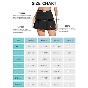 BALEAF Women's Pleated Tennis Skirt Skorts for Woman Golf Skirts with Pockets Athletic Running Workout Sports Black S